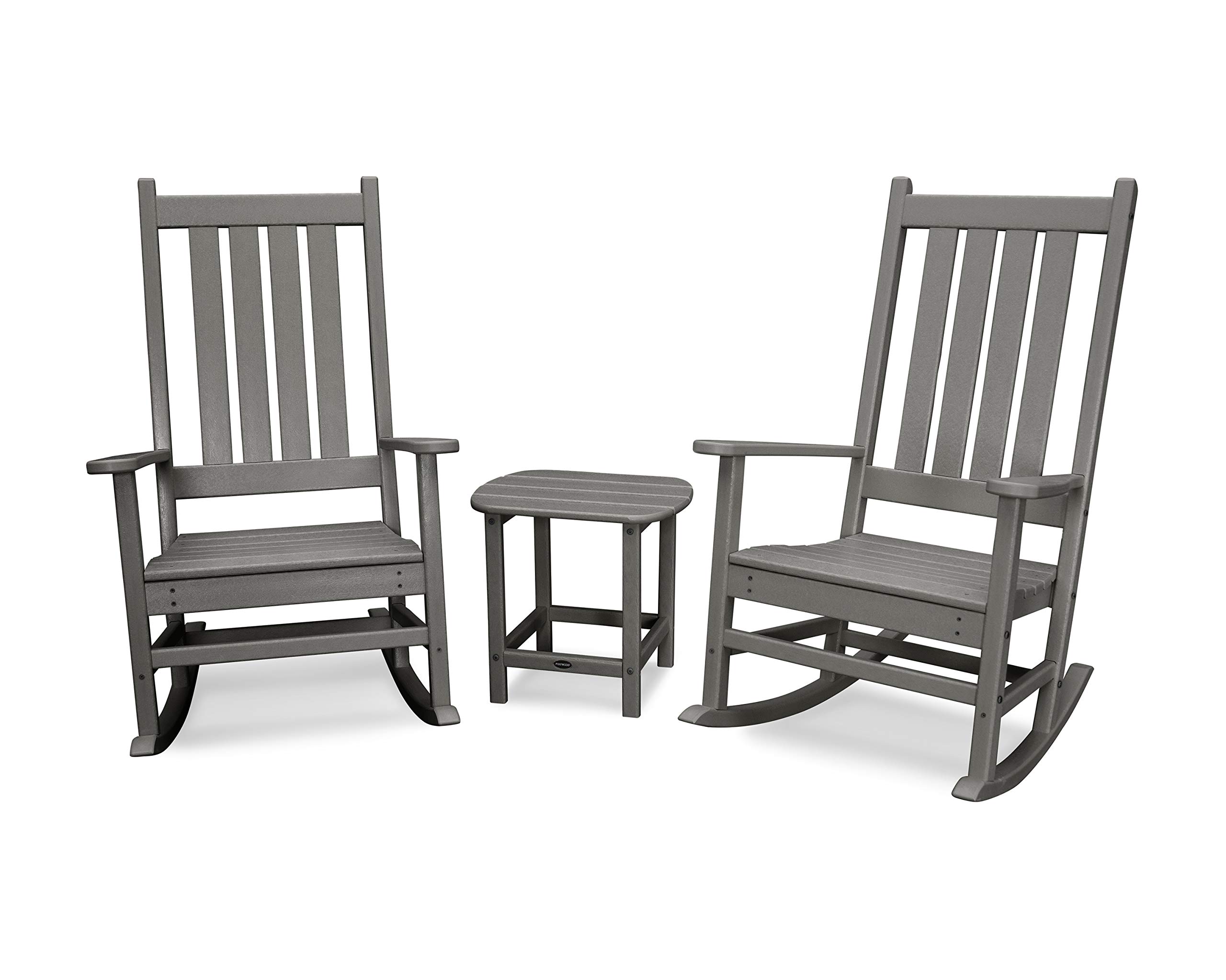 POLYWOOD Vineyard 3-Piece Rocking Set (Slate Grey)