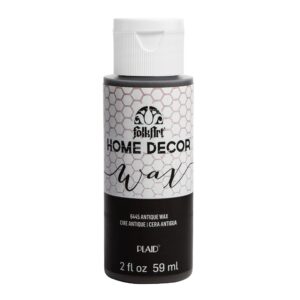 folkart home décor acrylic paint, 2oz, antique wax 2 fl oz