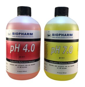 ph buffer calibration kit 2-pack: ph 4.00 and ph 7.00, 500 ml (1.06 pint) each — for precise and accurate calibrations — designed for hydroponics and aquaponics — ideal for all ph meters