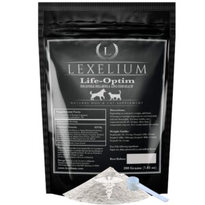 lexelium life-optim terminal illness support blend for dogs and cats | 100% natural supplement powder | designed to extend and improve quality of life | 200 gram powder bag