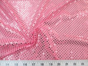 paylessfabric discount fabric stretch glitter mesh sequin dots pink sheer sparkle l43