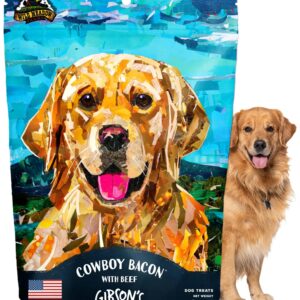 Wild Meadow Farms - Gibson's Cowboy Bacon with Beef, Soft Jerky Dog Treats, Crafted with Real Meat, Aromatic, and Grain-Free for Training and Rewarding Dogs of All Breeds and Ages - 3 Ounce Pouch