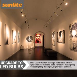 Sunlite LED PAR16 Short Neck Recessed Spotlight Bulb, 7 Watt, (60W Halogen Replacement), 550 Lumens, Medium (E26) Base, Dimmable, ETL Listed, 2700K Soft White, 1 Count