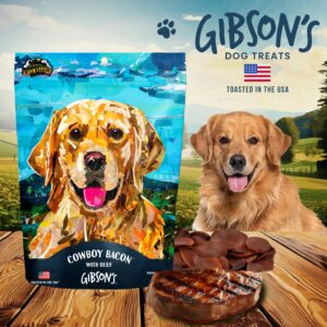 Wild Meadow Farms - Gibson's Cowboy Bacon with Beef, Soft Jerky Dog Treats, Crafted with Real Meat, Aromatic, and Grain-Free for Training and Rewarding Dogs of All Breeds and Ages - 3 Ounce Pouch