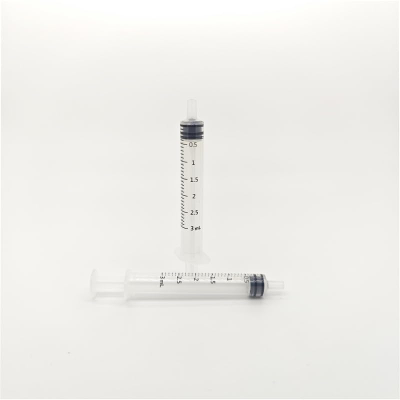 BH Supplies 3ml Luer Slip Tip Syringe - (No Needle) - Sterile, Individually Wrapped - 100 Syringes