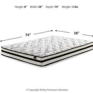 Signature Design by Ashley Twin Size Chime 8 Inch Medium Firm Innerspring Mattress with Pressure Relief Quilt Foam