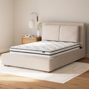 Signature Design by Ashley King Size Chime 8 Inch Medium Firm Innerspring Mattress with Pressure Relief Quilt Foam