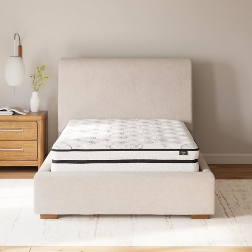 Signature Design by Ashley California King Size Chime 10 Inch Medium Firm Hybrid Mattress with Cooling Gel Memory Foam