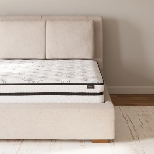 Signature Design by Ashley California King Size Chime 10 Inch Medium Firm Hybrid Mattress with Cooling Gel Memory Foam