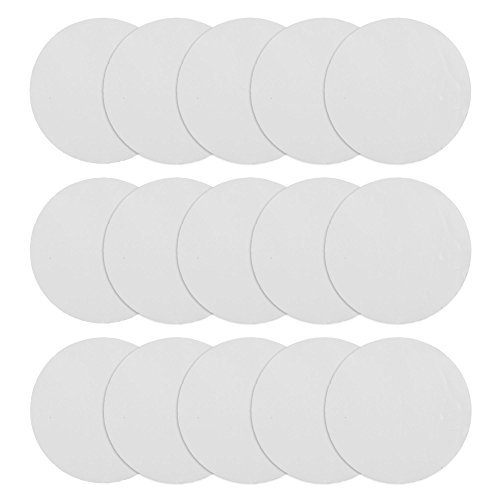 BCP 15PCS 3 inch Round Strong Double Adhesive Silicone Sticker Pad Wall Mount for Suction Hook