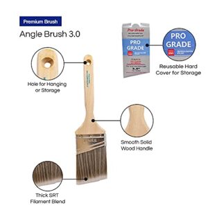 Pro Grade - Paint Brushes - 5 Pack Variety Angle Paint Brushes