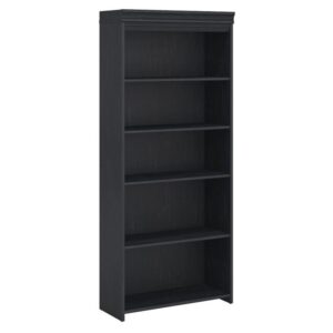 scranton & co 5 shelf bookcase in antique black