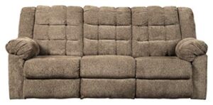 signature design by ashley workhorse oversized manual reclining sofa, light brown