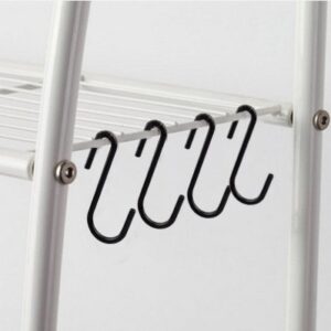 Gutapo 24 Pack Black S Shaped Hooks Small Hanging Hangers for Bathroom Bedroom Office Kitchen Garden