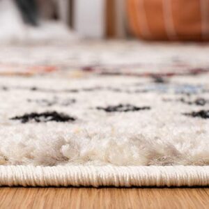 SAFAVIEH Amsterdam Collection Accent Rug - 2'3" x 4', Ivory & Multi, Moroccan Boho Design, Non-Shedding & Easy Care, Ideal for High Traffic Areas in Entryway, Living Room, Bedroom (AMS108K)