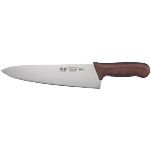 winco 10" commercial-grade chef's knife with german steel blade, brown