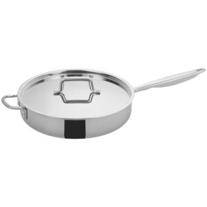 winco tri-ply saute pan, silver