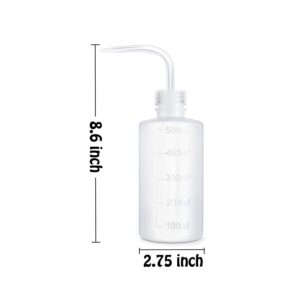 Axe Sickle 3 Pcs Plastic Safety Squeeze Bottle 500 mL Wash Bottle Watering Tool, Lab Tip Liquid Storage, 16oz / 3 Bottle.