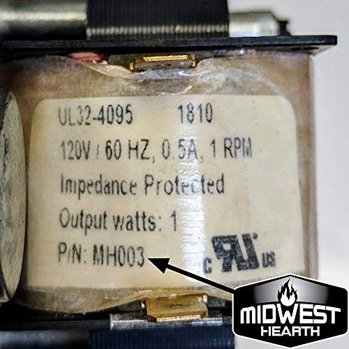 Midwest Hearth Replacement Pellet Stove Auger Motor 1-RPM (Made in USA)