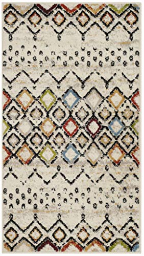 SAFAVIEH Amsterdam Collection Accent Rug - 2'3" x 4', Ivory & Multi, Moroccan Boho Design, Non-Shedding & Easy Care, Ideal for High Traffic Areas in Entryway, Living Room, Bedroom (AMS108K)