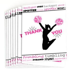 Big Dot of Happiness We've Got Spirit - Cheerleading - Birthday Party or Cheerleader Party Thank You Cards (8 count)