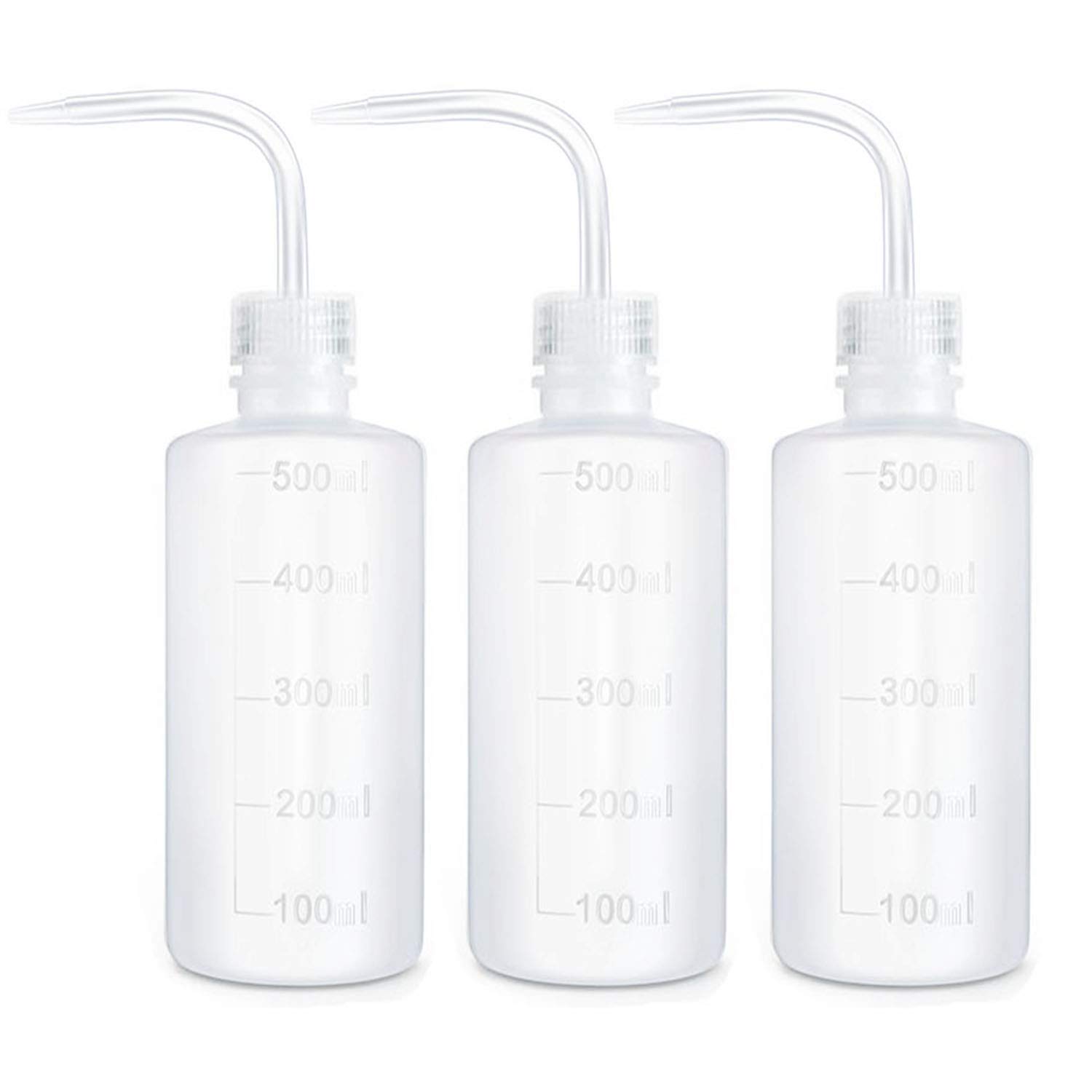 Axe Sickle 3 Pcs Plastic Safety Squeeze Bottle 500 mL Wash Bottle Watering Tool, Lab Tip Liquid Storage, 16oz / 3 Bottle.