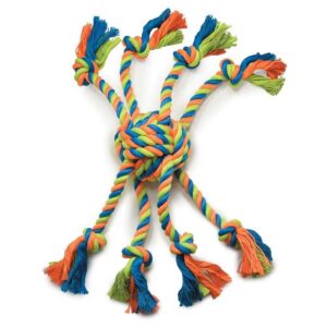 grriggles mighty bright tug rugged rope dog chew toy, rope man-12"l