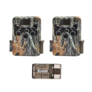 browning trail cameras strike force extreme 16 mp game cameras (2-pack) bundle with usb card reader (3 items)