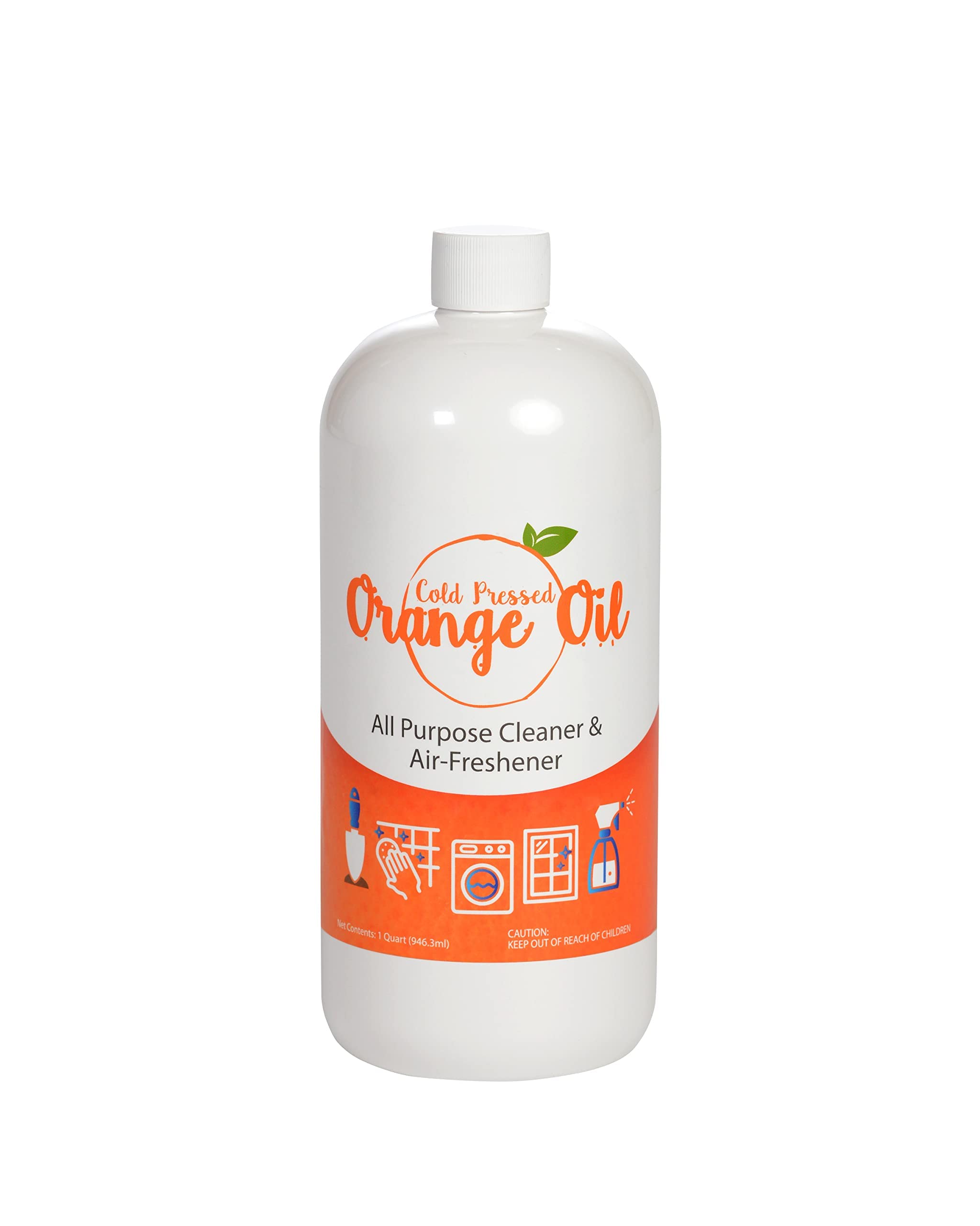 Bluewater Chemgroup Premium Cold Pressed Orange Oil Concentrate- 32 oz (D-Limonene), Concentrated All-Natural Cold Pressed Orange Oil - Professional Grade All-Purpose Citrus Cleaner and Degreaser