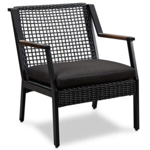 real flame calvin outdoor chair set of 2 - powdered aluminum frame with resin wicker weave