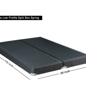 Mattress Solution 4-Inch Assembled Semi Flex Split Box Foundation for Mattress, Spring Air Colletion, Queen, Size