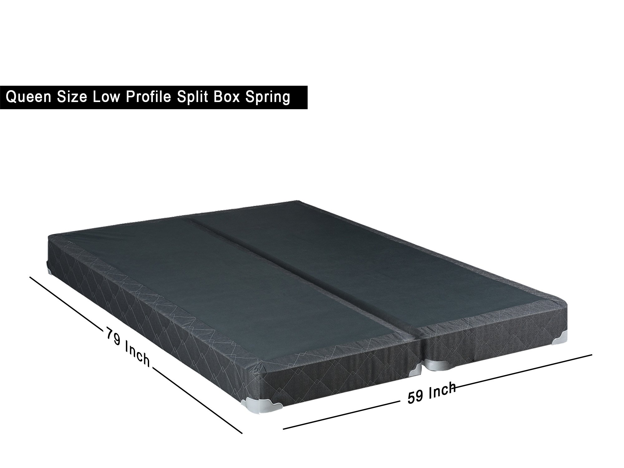 Mattress Solution 4-Inch Assembled Semi Flex Split Box Foundation for Mattress, Spring Air Colletion, Queen, Size