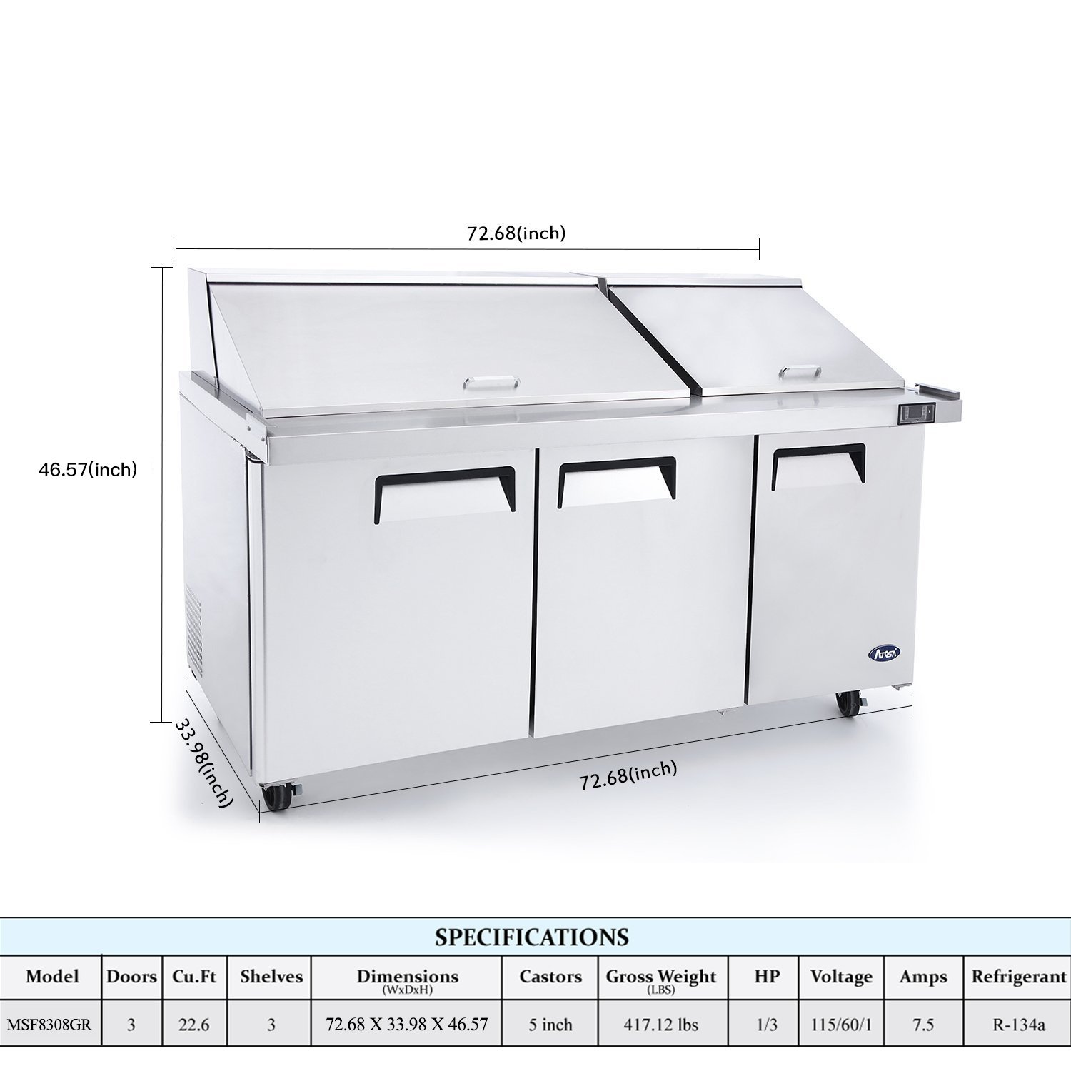 Atosa - MSF8308 Prep Table