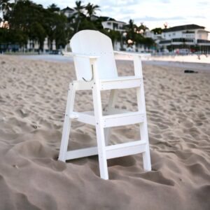 Lifeguard Chair 40" (Two Steps) White