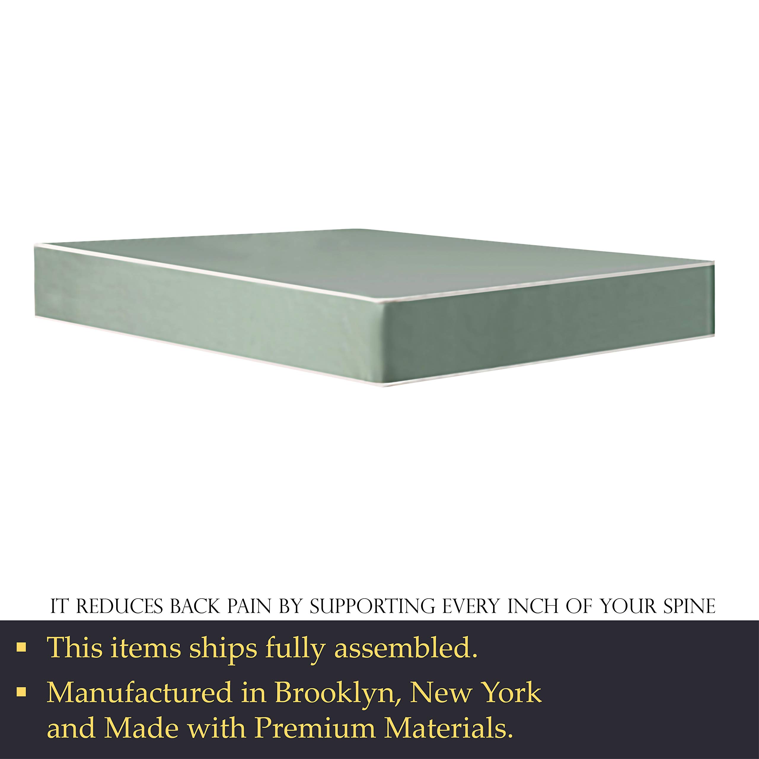 Mattress Solution Firm Double Sided Tight top Waterproof Vinyl Innerspring Fully Assembled Mattress, Good for The Back, Twin, Green