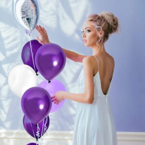 Treasures Gifted Metallic Purple Balloons - Dark Purple Balloons - Purple Latex Balloons 12 Inch - Purple Metallic Balloons - Lilac Balloons - Metallic Purple Balloons 36 Pack