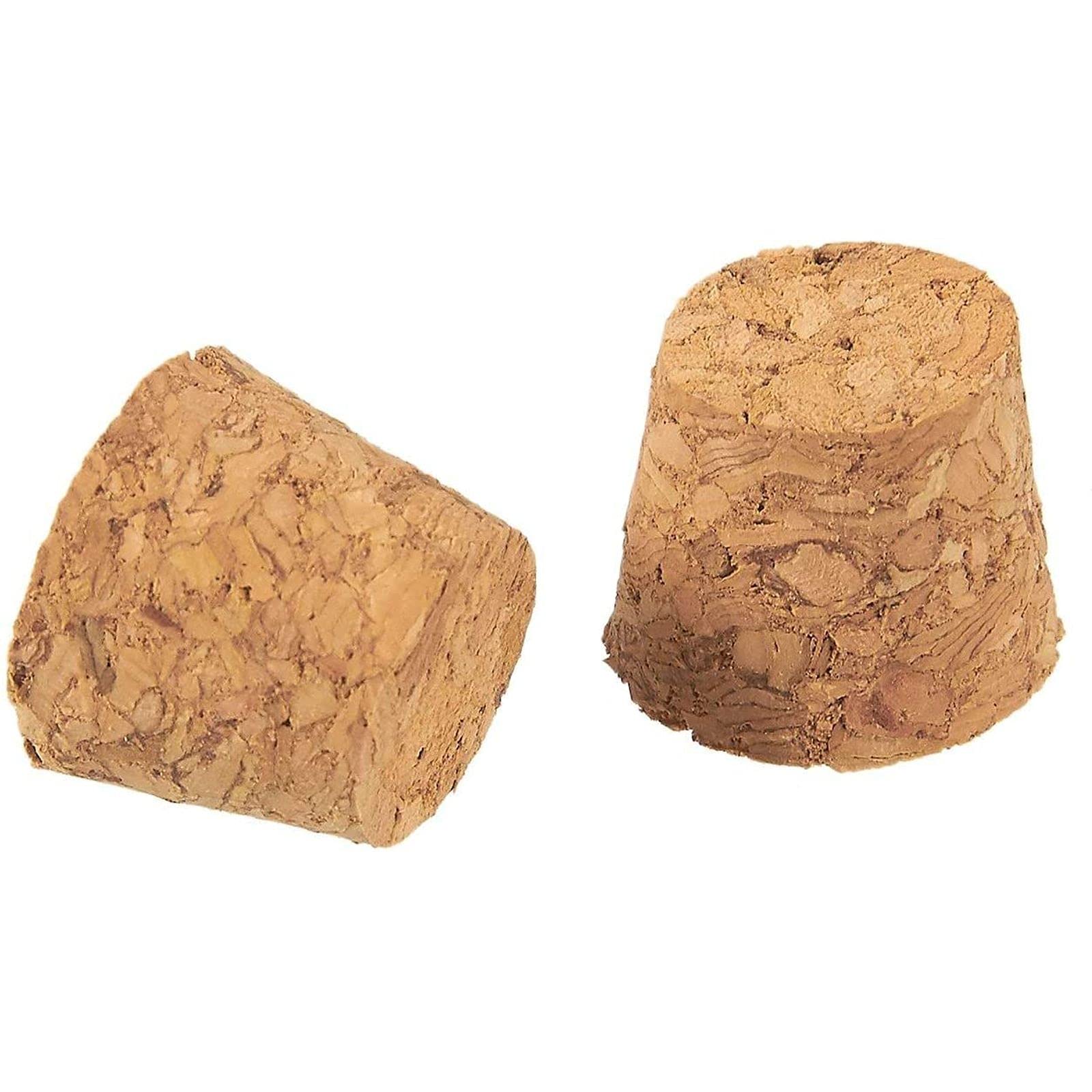 Juvale Size #4 Tapered Cork Plugs for Small Bottles and Test Tubes (0.6 x 0.47 x 0.5 in, 100 Pack)