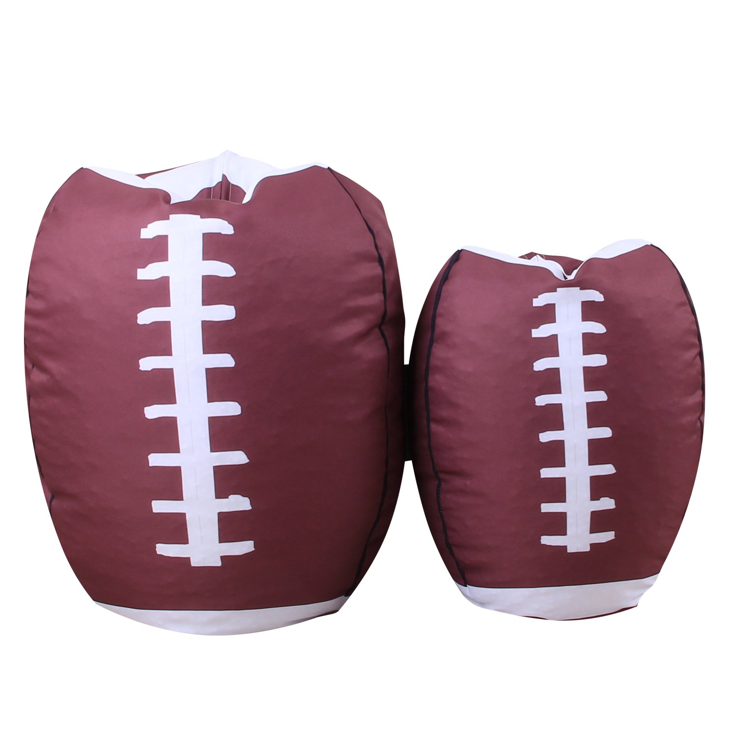 JIAN YA NA Stuffed Animal Storage Bean Bag World Cup Sports Pattern Kids Toy Storage Bag Chair Perfect Storage Solution for Blankets Pillows Towels Clothes (American Football, 26 inch)