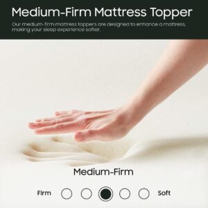 Mattress Solution 2-Inch High Density Foam Topper,Adds Comfort to Mattress, Full