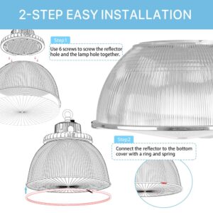 HYPERLITE 60 Degree PC Reflector ONLY for Hero Series LED High Bay Light 1-Pack (Milky Reflector with Cover)