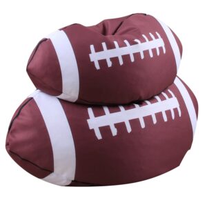 JIAN YA NA Stuffed Animal Storage Bean Bag World Cup Sports Pattern Kids Toy Storage Bag Chair Perfect Storage Solution for Blankets Pillows Towels Clothes (American Football, 26 inch)