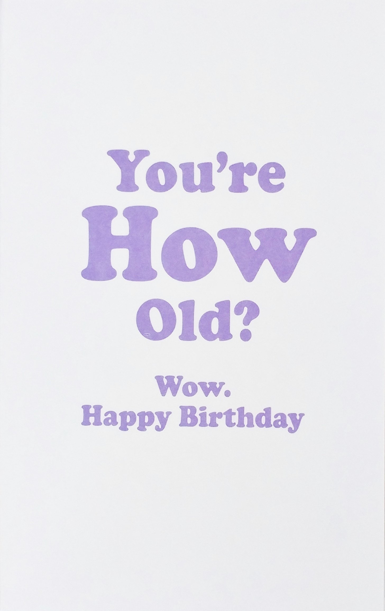 OMG You're How Old? WOW Happy Birthday Greeting Card w/Basset Hound Dog - Getting Older Aging Cute Funny