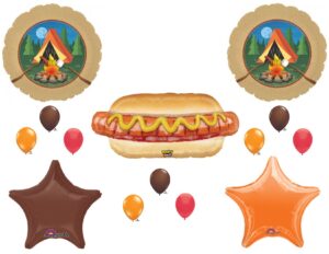 camping cookout bon fire hot dog birthday party balloons decoration supplies