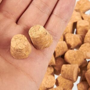 Juvale Size #4 Tapered Cork Plugs for Small Bottles and Test Tubes (0.6 x 0.47 x 0.5 in, 100 Pack)