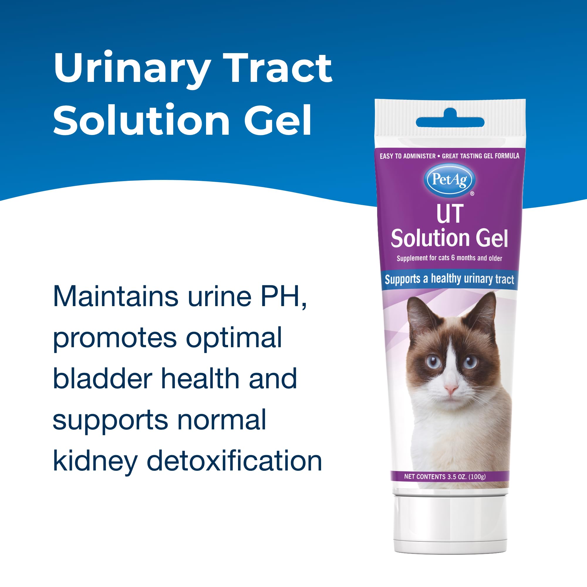 Pet-Ag UT Solution Gel Supplement for Cats - 3.5 oz - Supports a Healthy Urinary Tract for Cats 6 Months and Older