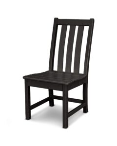 polywood® vineyard dining side chair (black)