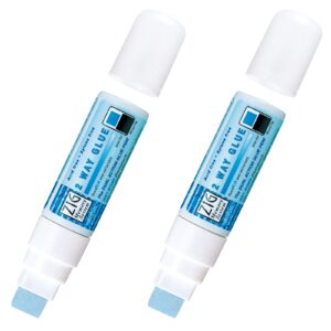 Kuretake Zig 2Way Glue Pen, 15mm Board Tip 2pcs Set, Quick Dry Liquid Stick Marker, for Artists, Crafting, Scrapbooking, Gift Card, Calligraphy, Made in Japan