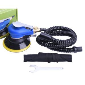 zhong an 5" professional orbital sander, dual action palm sander for auto body work, hook and loop vacuum system