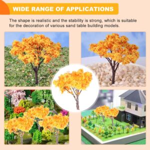 Yetaha 25PCS Model Miniature Maple Tree, HO Scale Model Tree Railroad Scenery Artificial Wargame Diorama Supplies for Micro Landscape Plant DIY Crafts Garden Ornament, Height 2.6inch/6.5cm