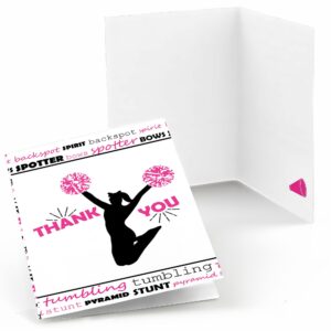 big dot of happiness we've got spirit - cheerleading - birthday party or cheerleader party thank you cards (8 count)